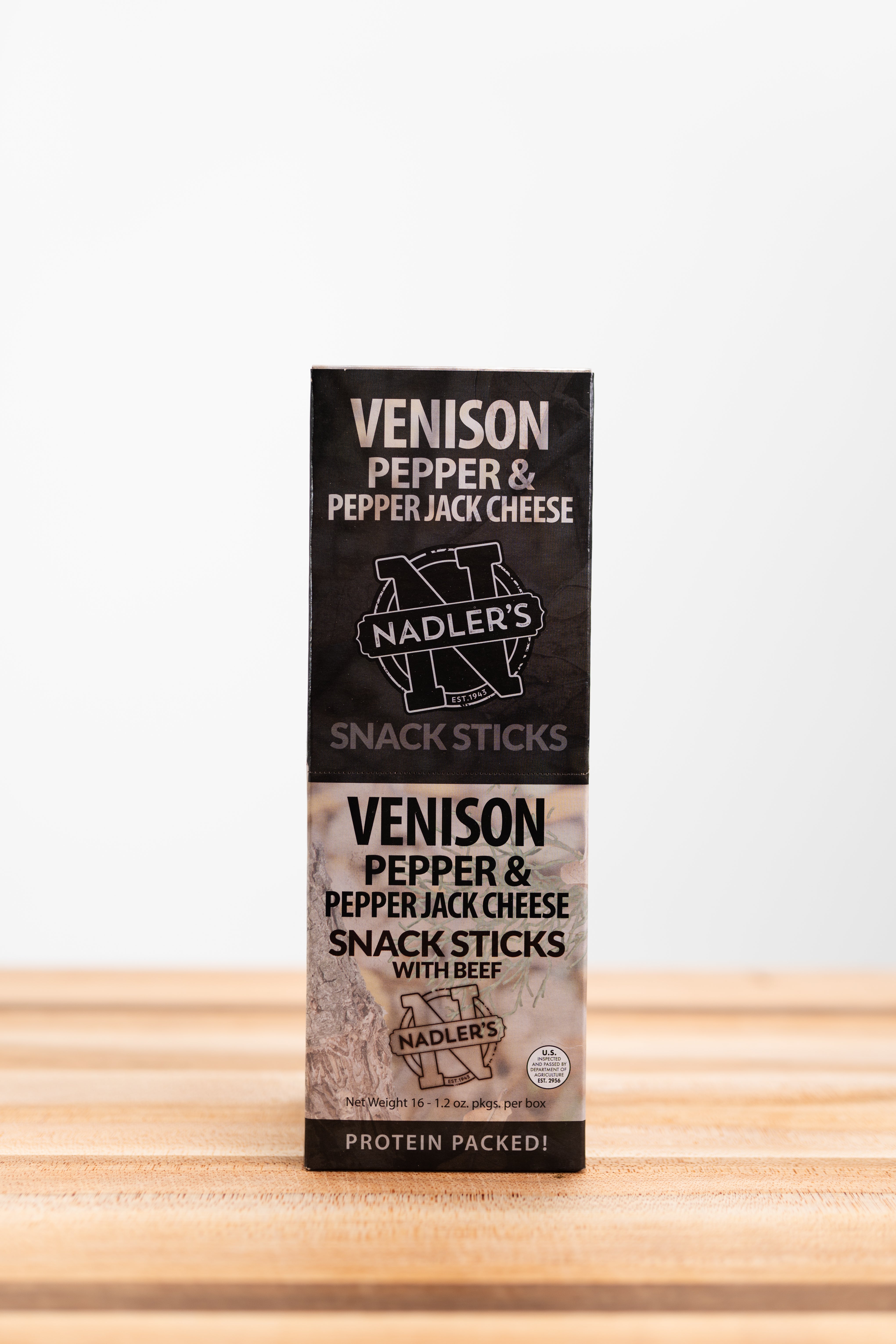 Venison Peppered & Pepper Jack Cheese Snack Sticks – Nadler's Meats